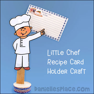 Little-chef-recipe-card-holder-craft-2 - Printable Craft Patterns