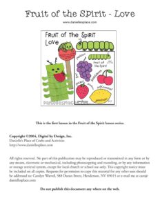 e-fruit-of-the-spirit-love-lesson - Printable Craft Patterns