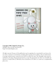 f-hanging-cat-craft - Printable Craft Patterns