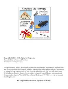 g-consider-the-ant-spanish - Printable Craft Patterns