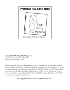 h-abc-itty-bitty-book - Printable Craft Patterns