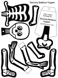 h-skeleton-cup-puppet - Printable Craft Patterns
