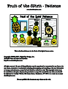 i-fruit-of-the-spirit-patience-lesson-kjv - Printable Craft Patterns