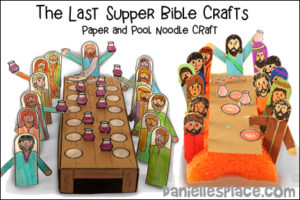 Bible Crafts Includes 7 Pages: Directions Colored Bible Figures Pattern Black and White Figures ...