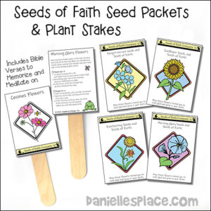 Bible Crafts Includes five different flower seed packet patterns (no ...